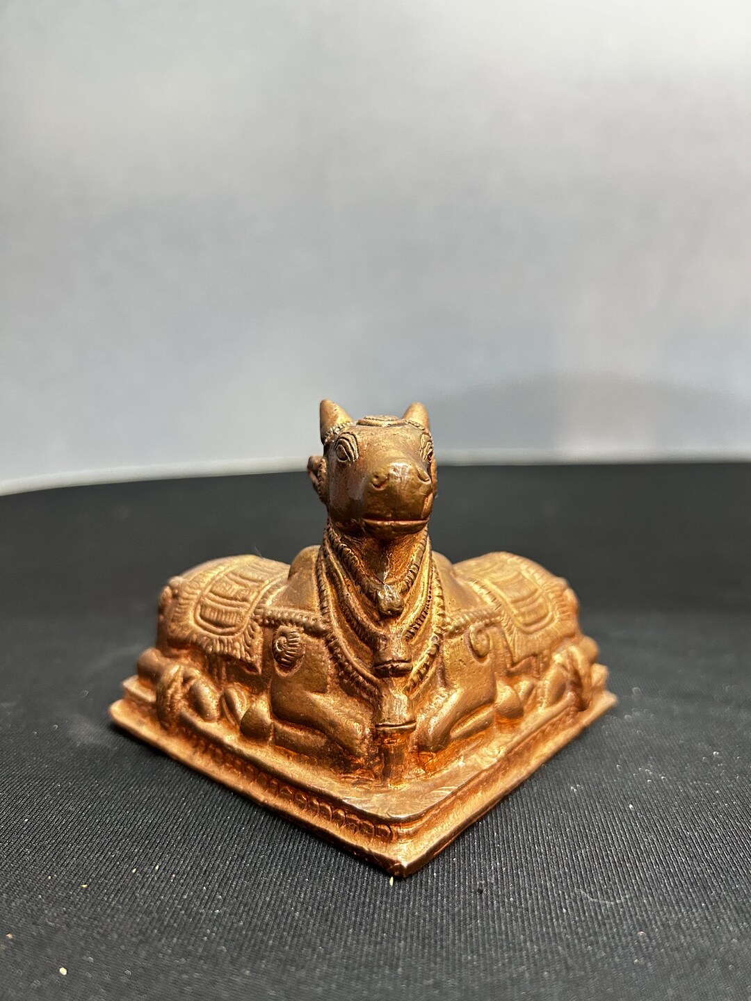 Copper Casted 2 Side Body Single Head Nandi Used to Keep at Corners of ...