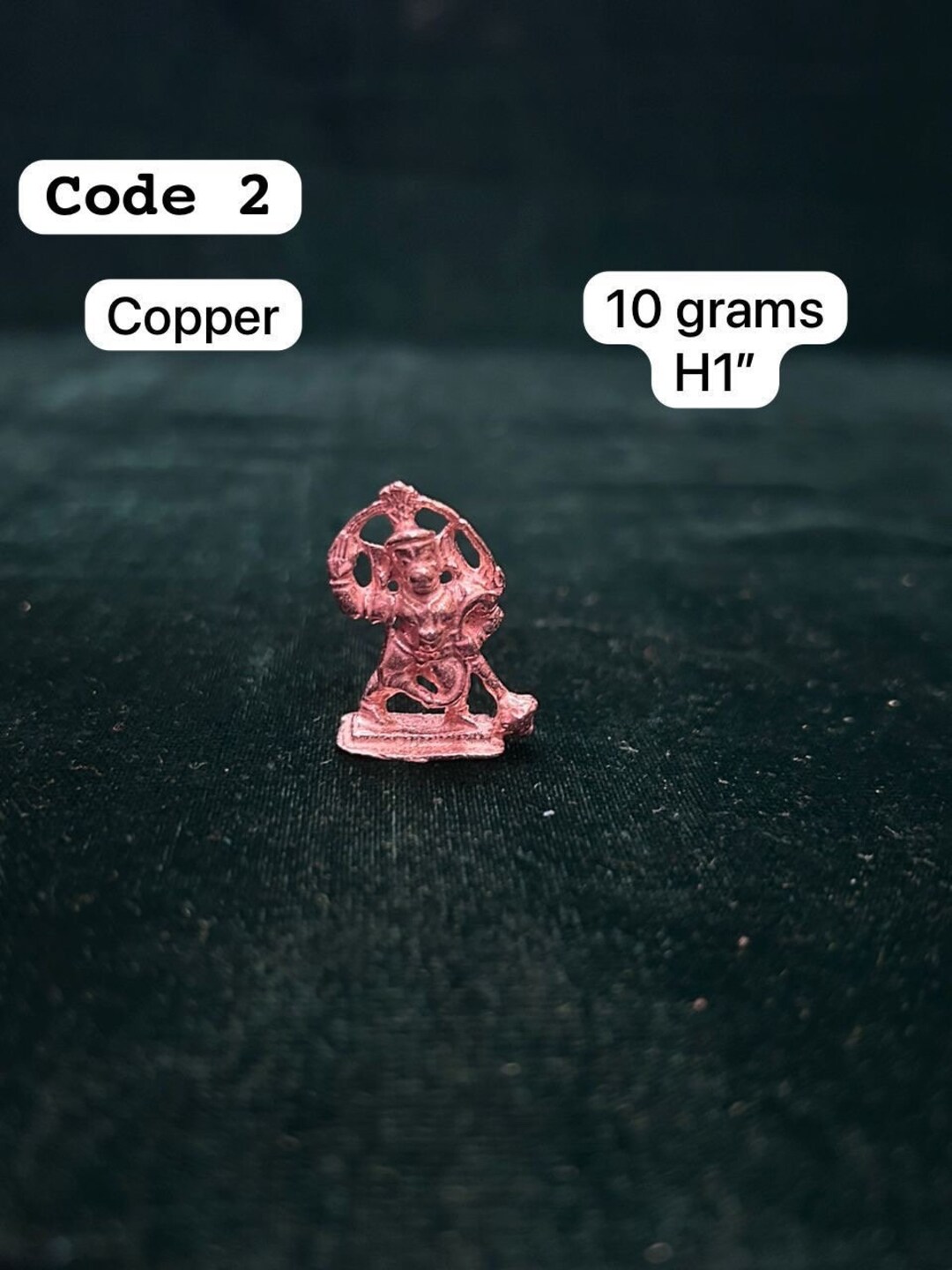 Copper Cast Miniature Hanuman Idol, Anjaneya Swamy - Etsy