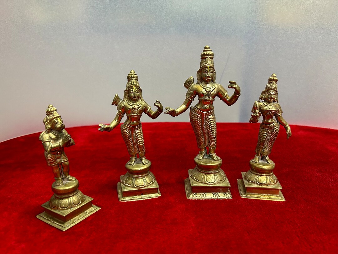 Prasiddh Copper Idols Presents Panchaloha Idol of Rama Parivar - Etsy