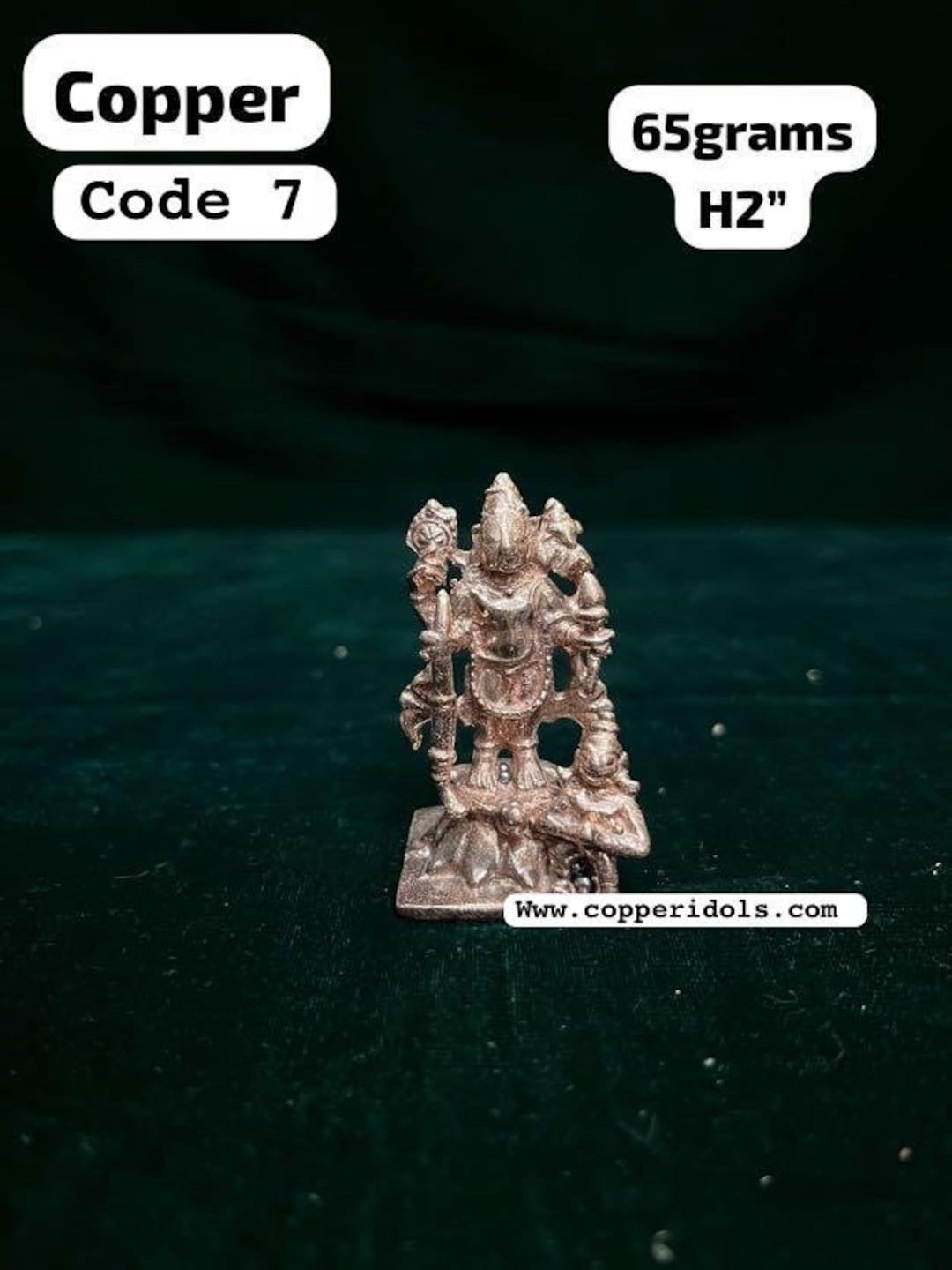 Copper Idol of a Vintage Replica Bindu Madhava Swamy - Etsy