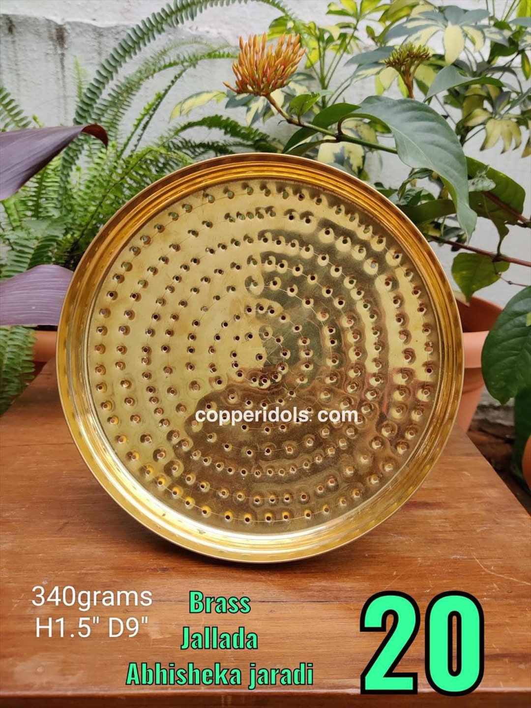 Prasiddh Copper Idols Present Brass Handcrafted Jaladari Plate Jallada ...