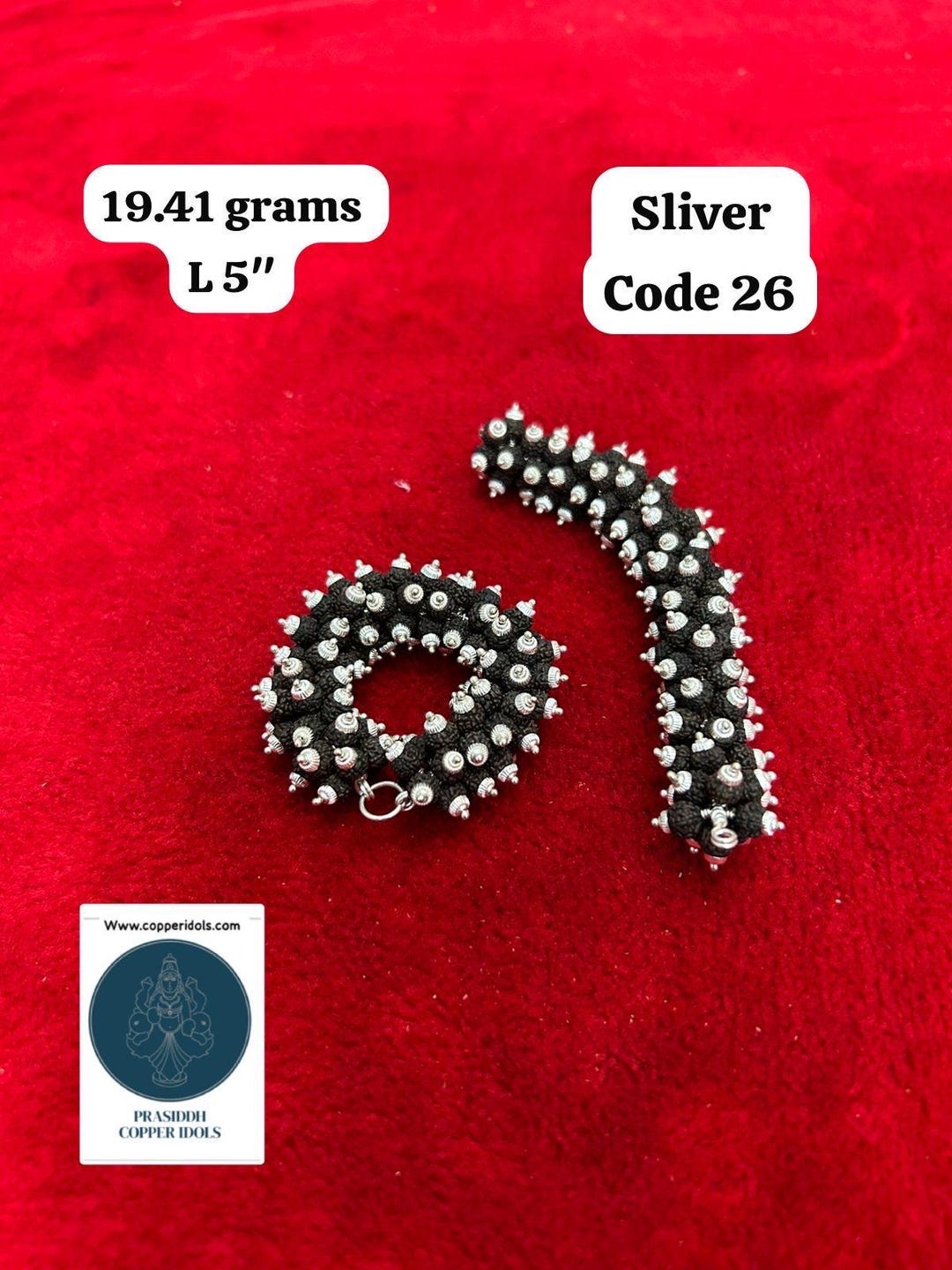 Silver Made Rudraksha Mala Chain for Shiva Linga , Easy to Mount on ...
