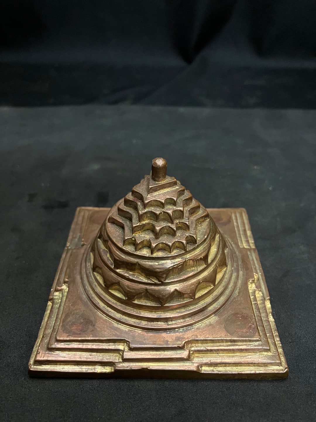Vintage Bronze Cast Meru Sri Chakra Sri Yantra for Worship - Etsy