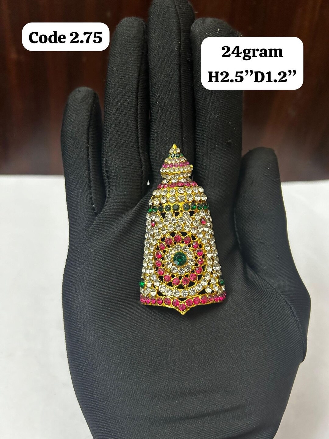 Panchaloha Made Gold Polished Grand Kirita Crown for God Idols ( Set of ...