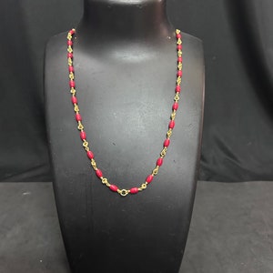 Silver Made Gold Polished Coral Chain - Etsy