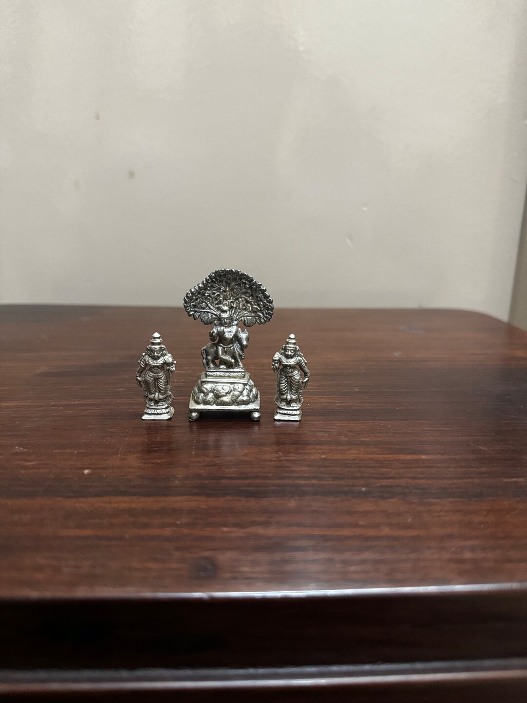 Vintage Silver Iconography of Krishna on Govardhana Giri With - Etsy
