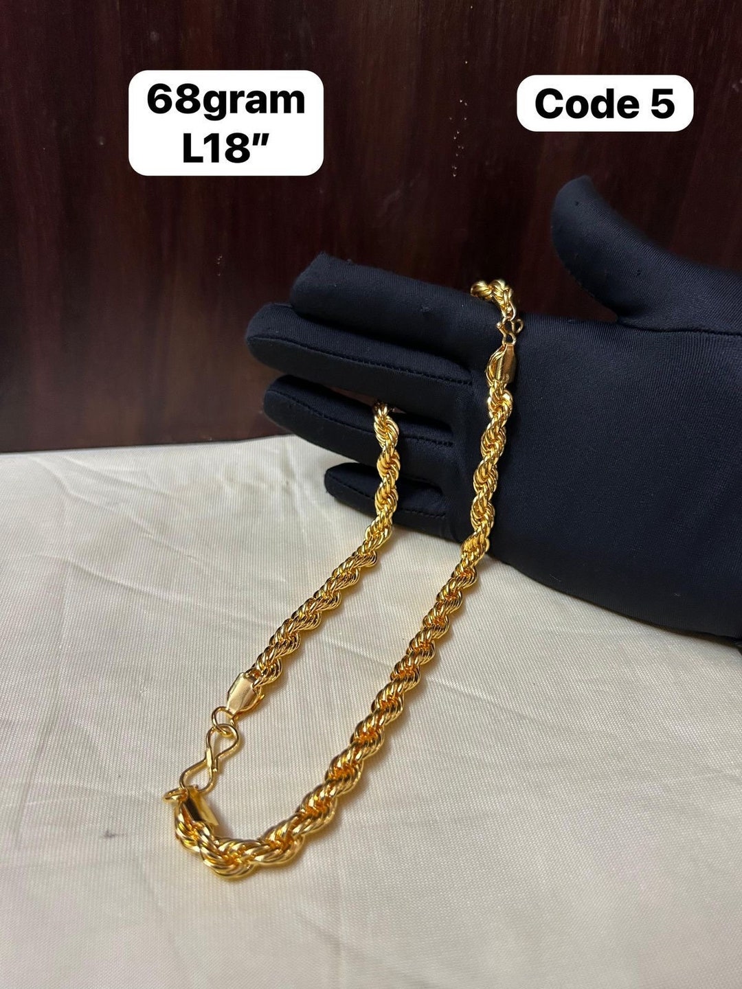 Panchaloha Made Gold Polished Grand Rope Chain for Alankaram - Etsy