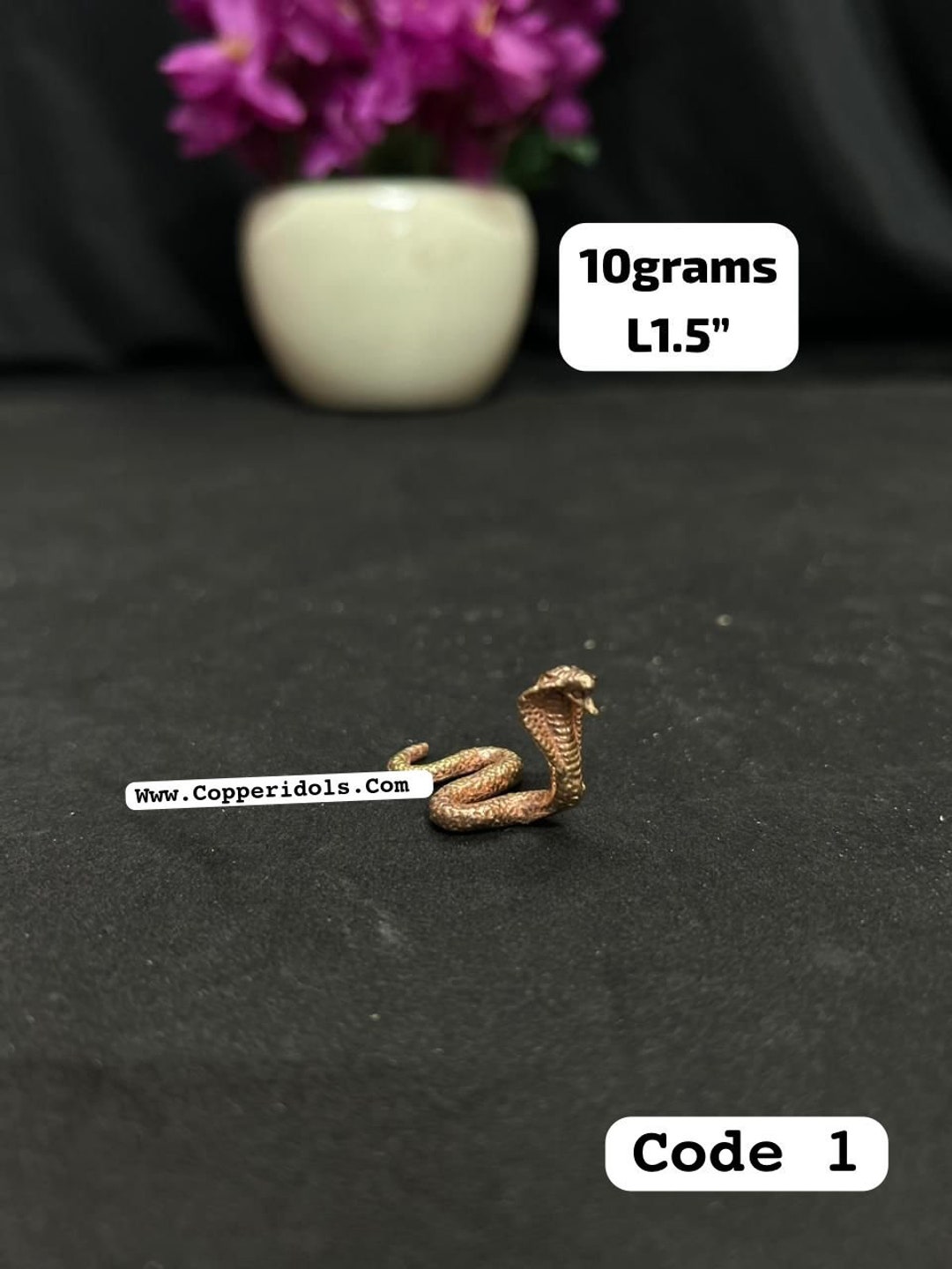 Copper Casted Idol of Snake Naga for Worship Rituals ( Set of 4 ) - Etsy