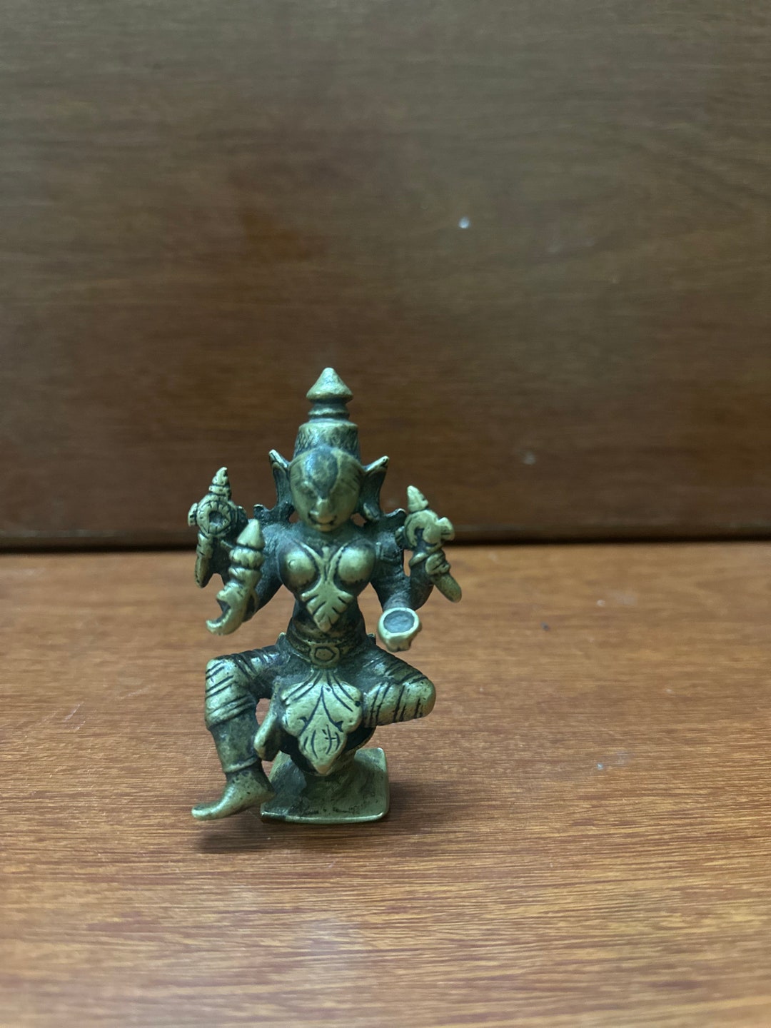 Vintage Bronze Casted Vaishnavai With Unusal Features Depicting Shanku ...