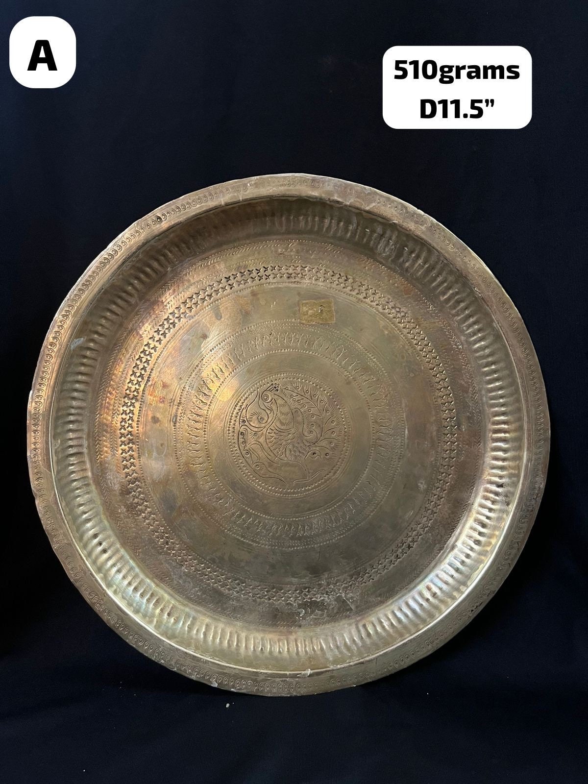 Vintage Bronze Cast Decor Pooja Plate - Etsy