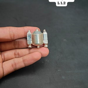 Silver Made Linga Casket Called as Karadige / Shiva Linga Case ...