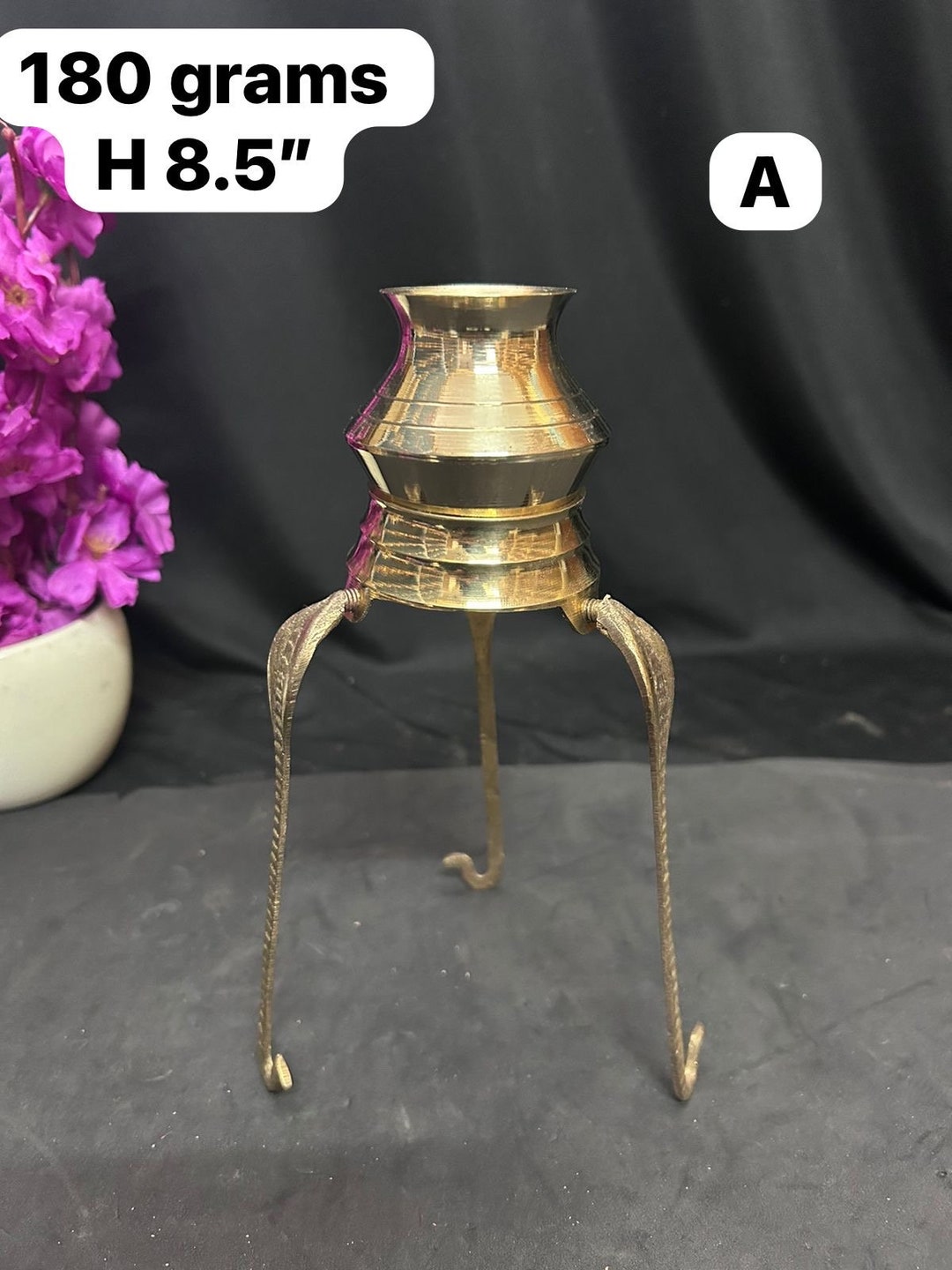 Brass Abhisheka Stand With Dhara Patra - Etsy UK