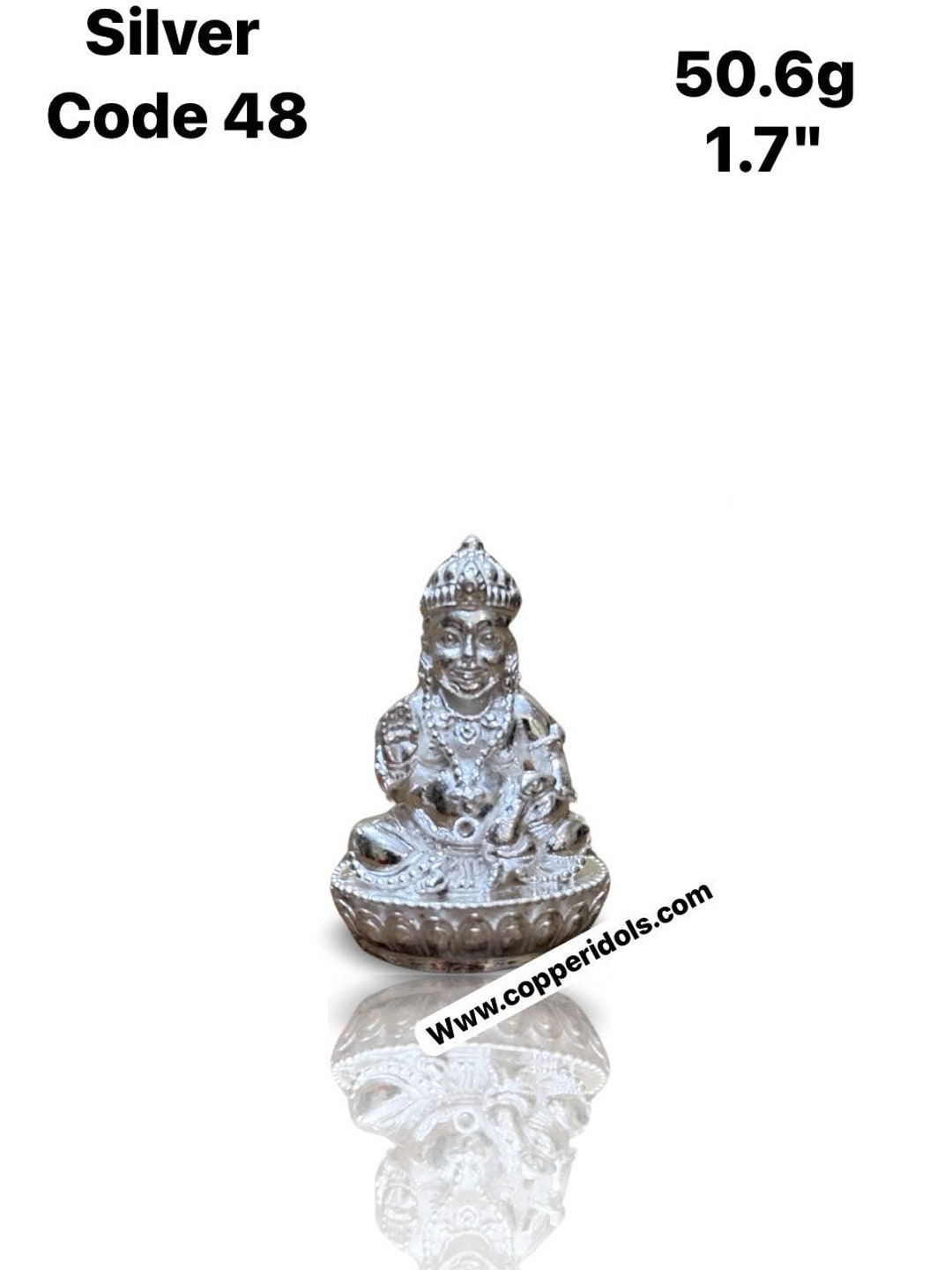 Silver Made Kubera Idol - Etsy