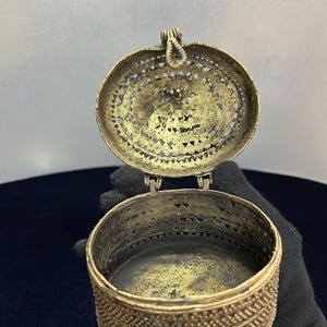 Vintage Bronze Cast Holy Casket Made of Jali Cut to Keep God Idols ...