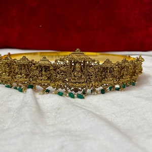 Panchaloha Made Gold Polished Ashtalakshmi Engraved Hip Belt/ Grand ...