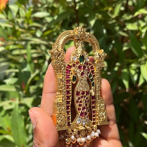 Panchaloha Made Gold Plated Padakam of Madurai Meenakshi Pendant. 0008 ...