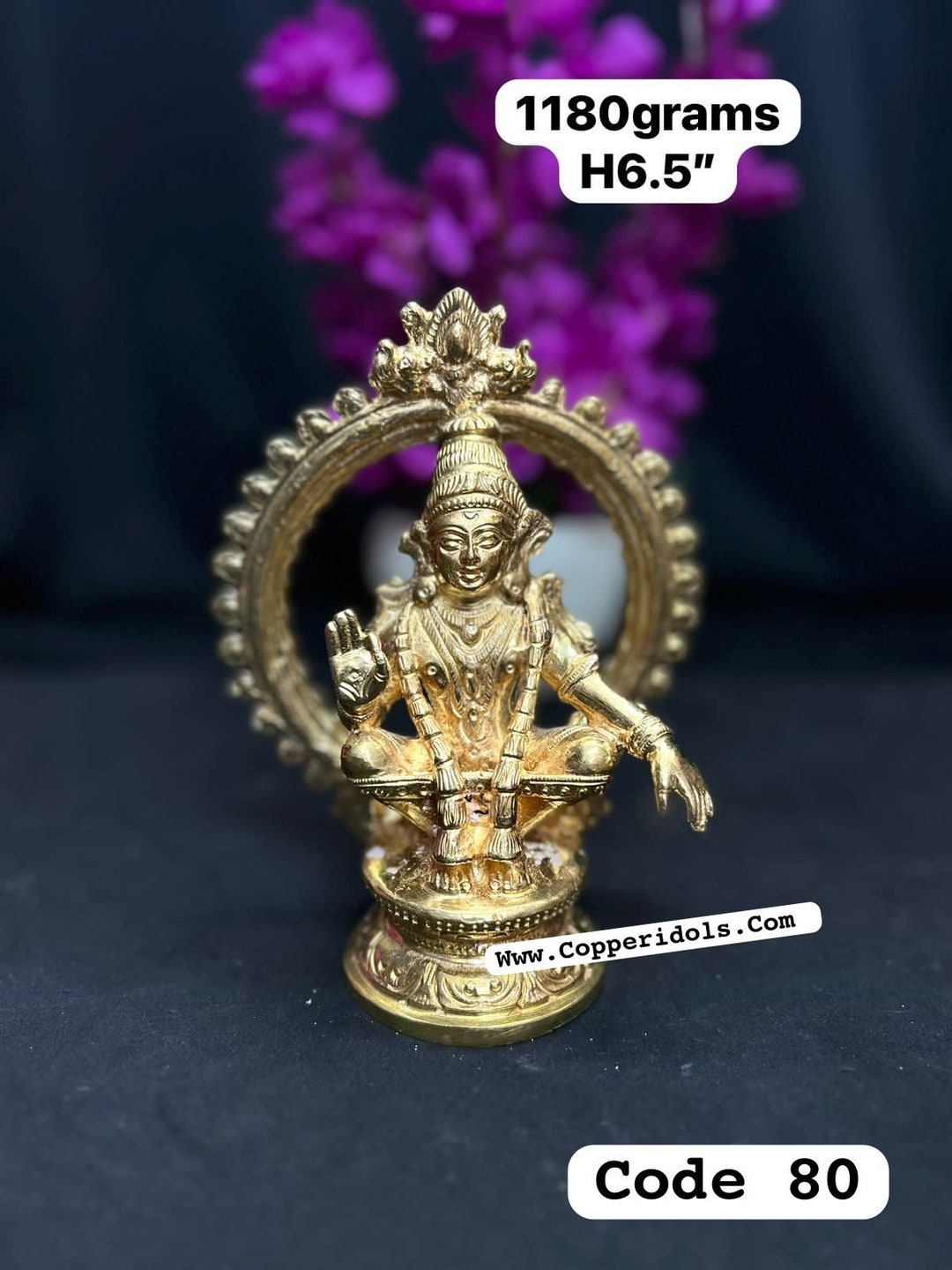 Panchaloha Casted Idol of Swamy Ayyappa Iyappa Swamy Harihara. Putra ...