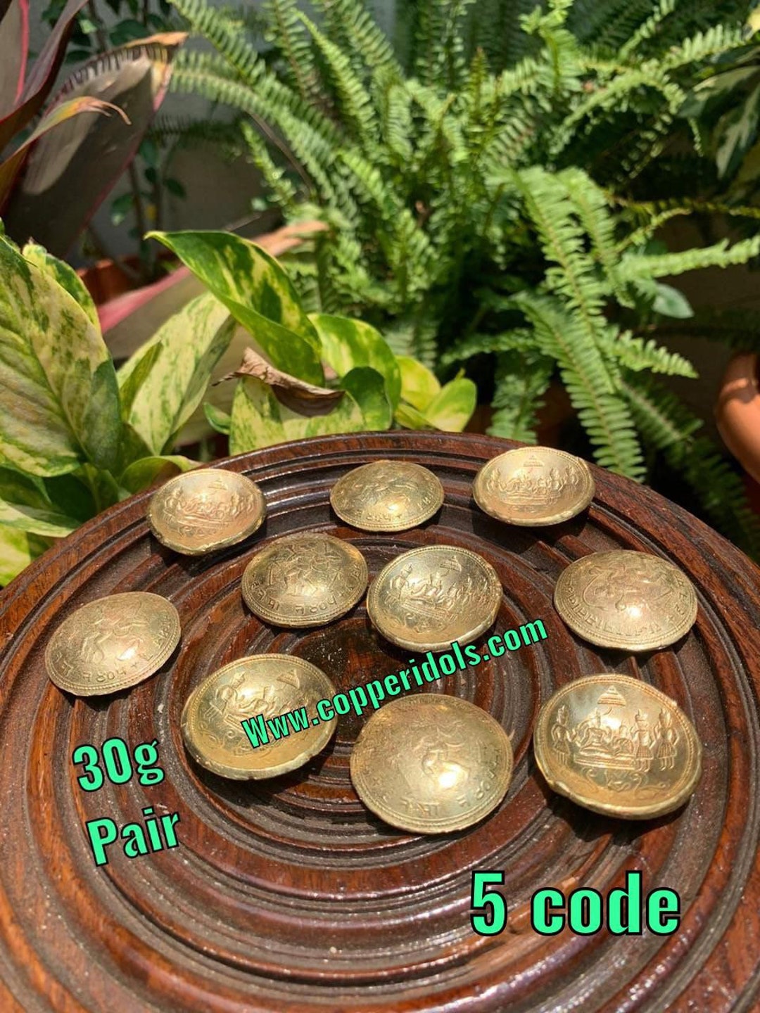 Prasiddh Copper Idols Present Panchaloha Idol of Ram Tanki Coins Set of Five - Etsy