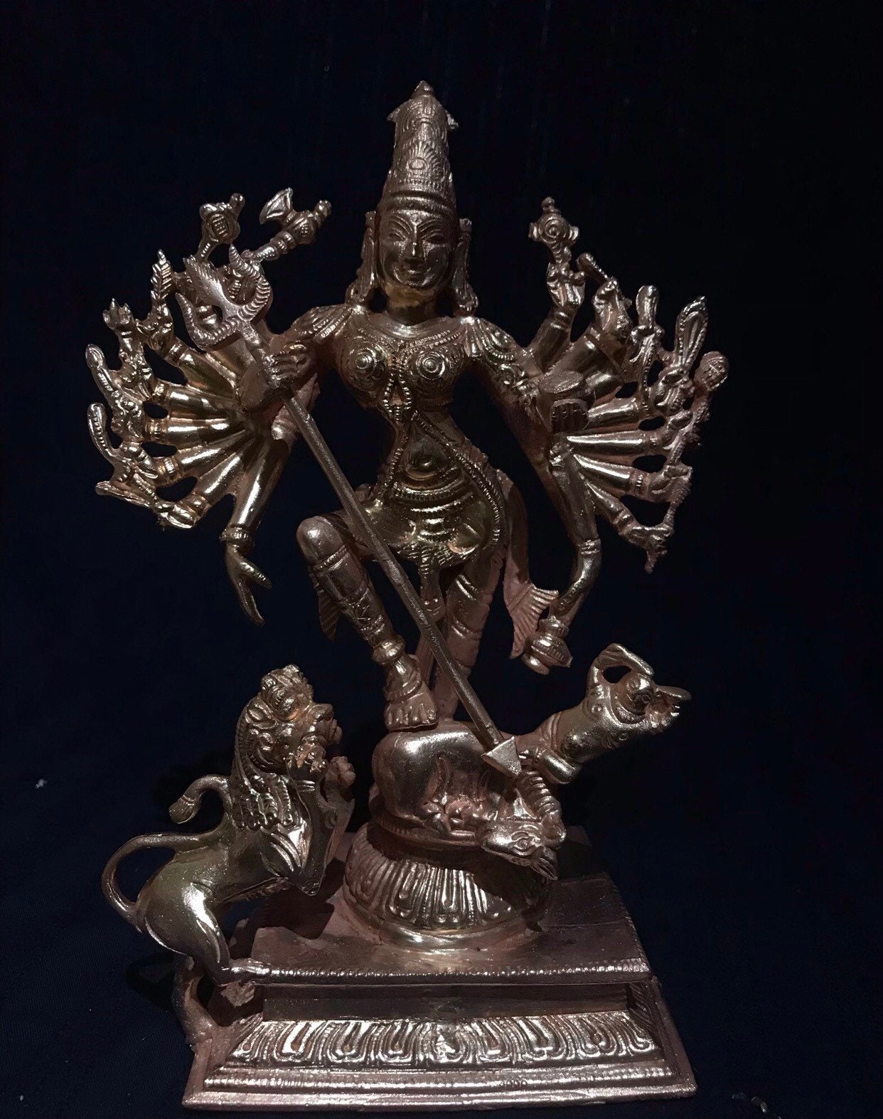 Durga Devi Copper Idol - Etsy
