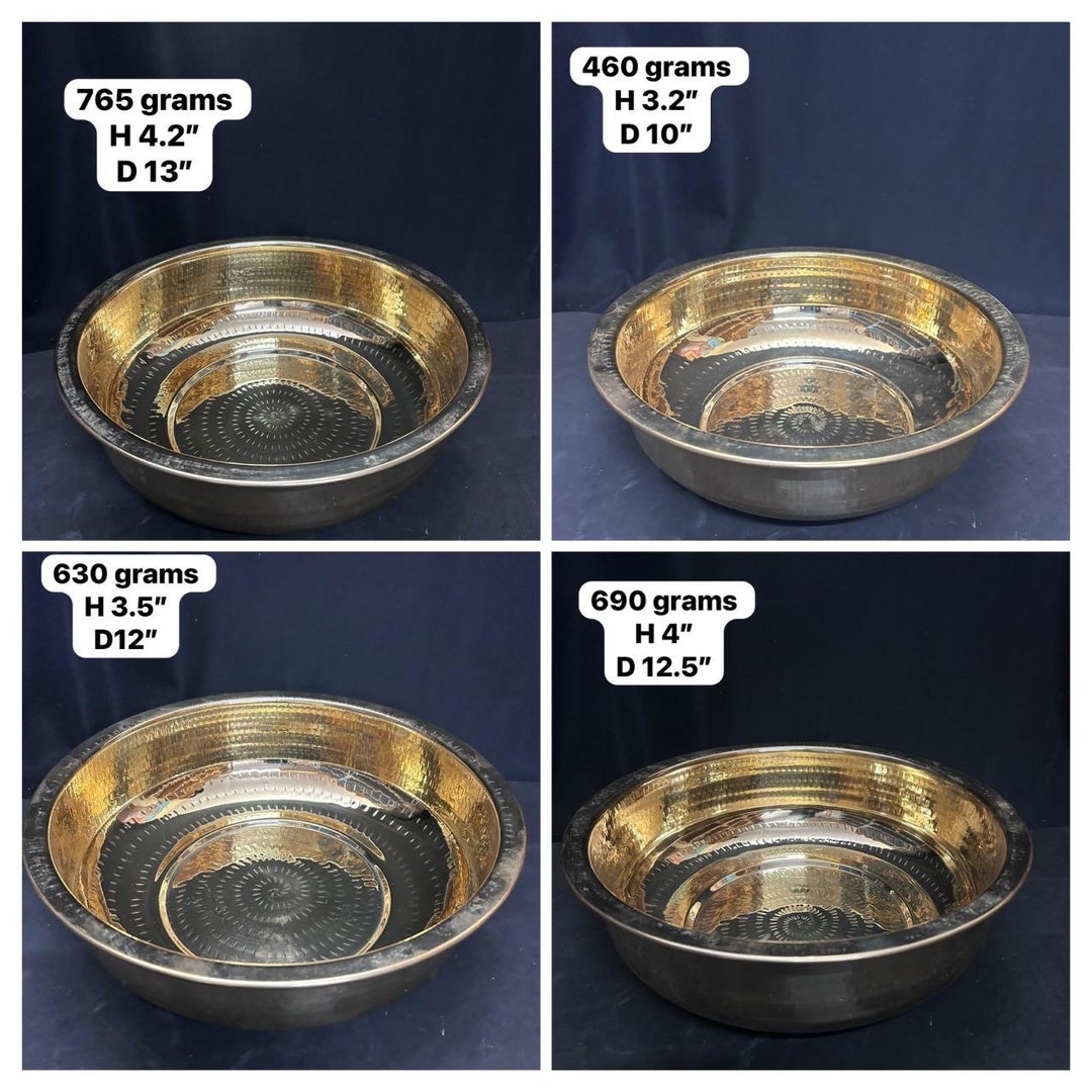 Brass Made Pooja Patra Set of 4 , Hammered Brass Offering Vessel - Etsy UK