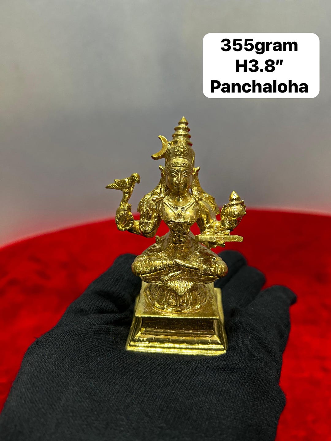 Panchaloha Sringeri Sharada Devi Idol - Etsy