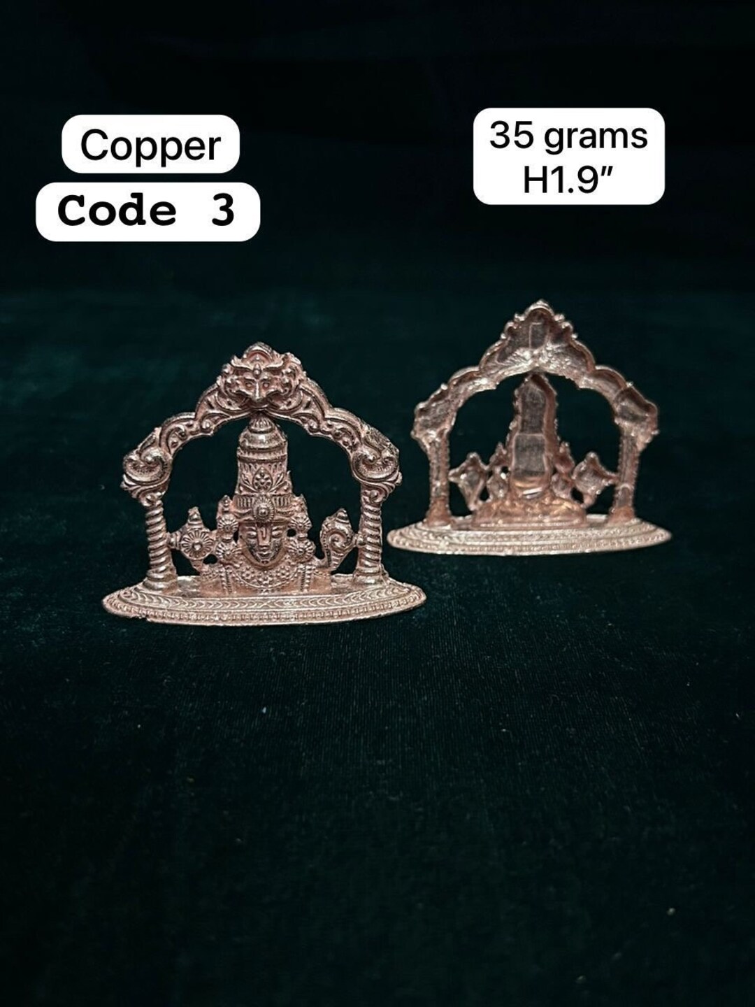 Copper Made 2d Model Tirupati Balaji/ Venkateshwara Swamy - Etsy