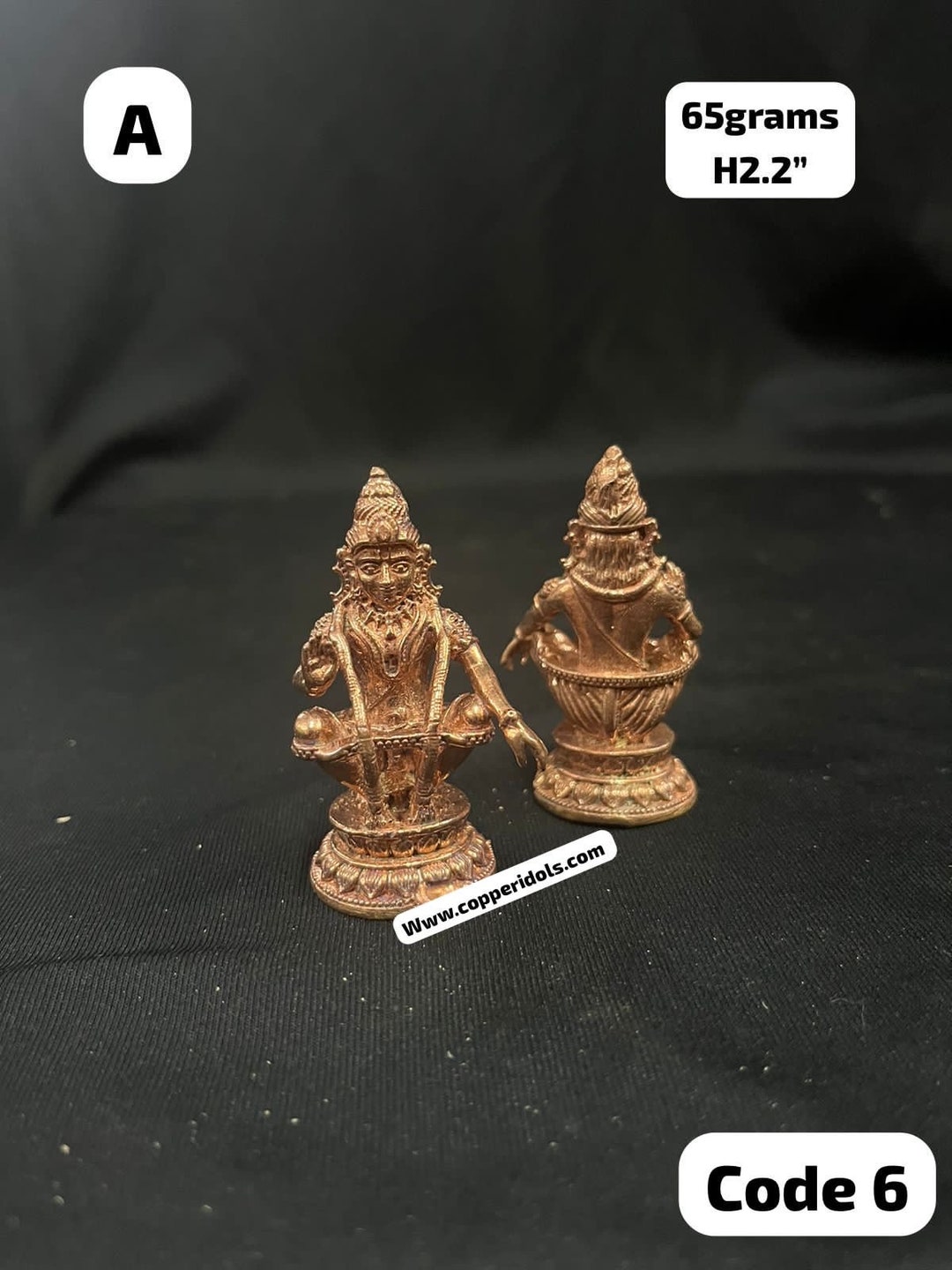 Copper Idol of Sri Iyappa Swamy , Aiyappa , Dharma Shastha - Etsy