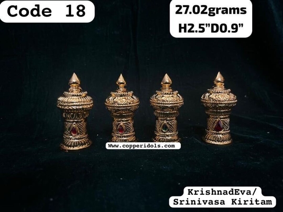 Copper Made Gold Plated Crowns/ Kiritam ( Set of 1 ) - Etsy