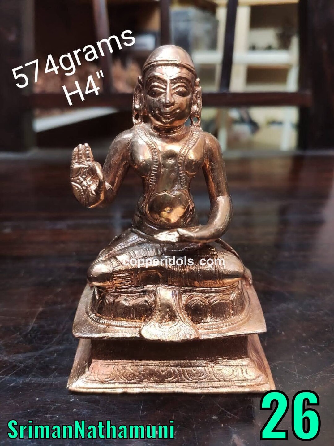 Prasiddh Copper Idols Present Copper Idol of Sriman Nathamuni Swamy ...