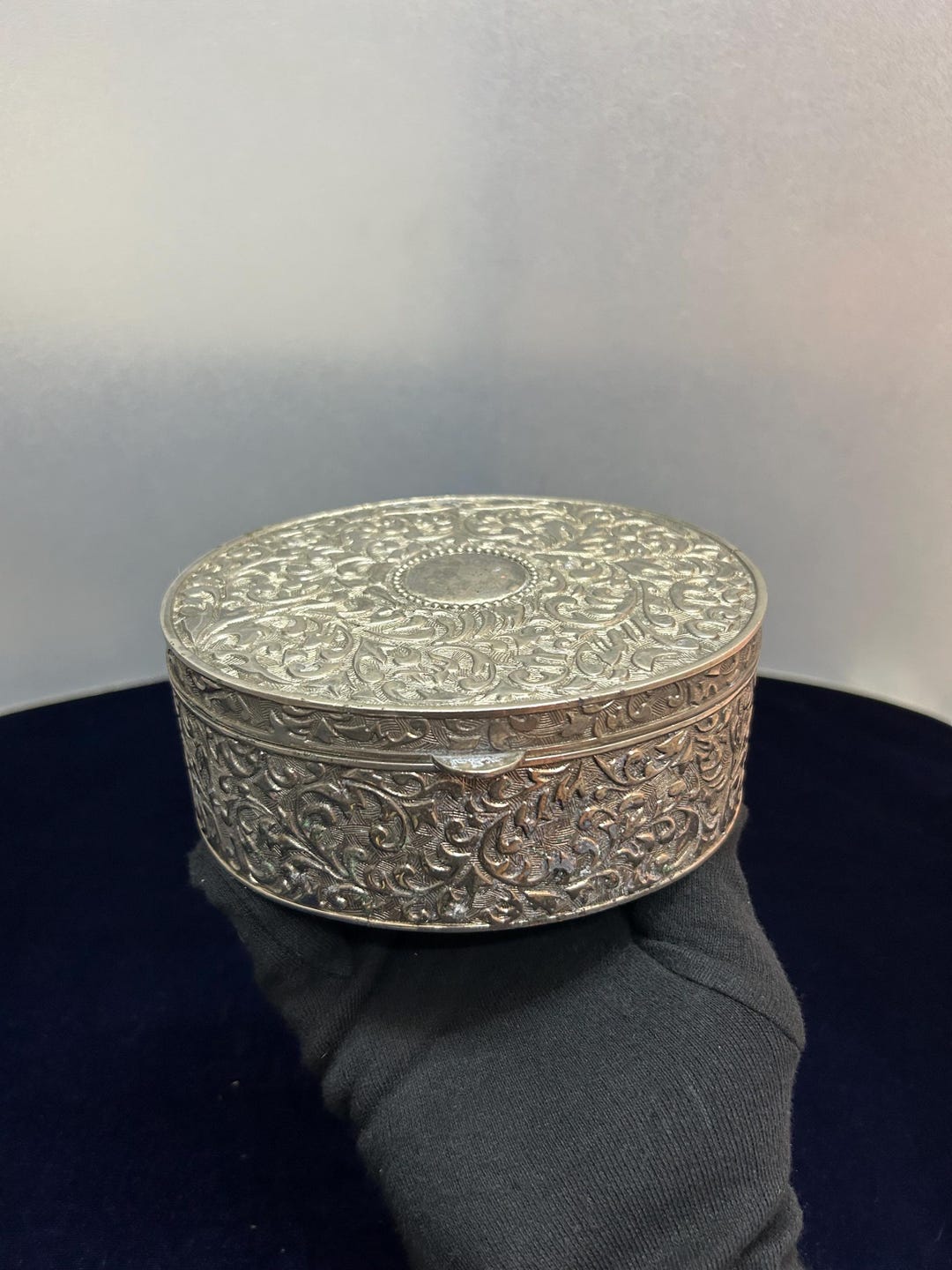 Vintage White Brass Made Jewellery Box - Etsy