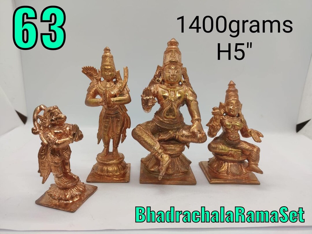 Prasiddh Copper Idols Present Copper Idol of Bhadrachala Rama Set - Etsy