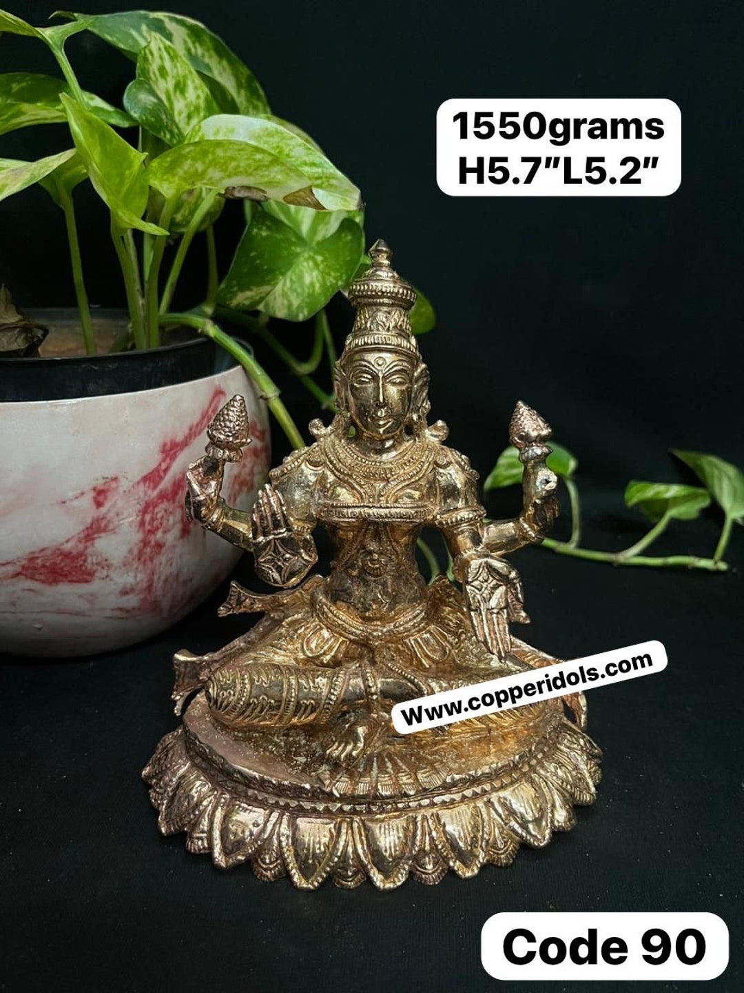 Prasiddh Copper Idols Presents Copper Idol of Maha Lakshmi - Etsy