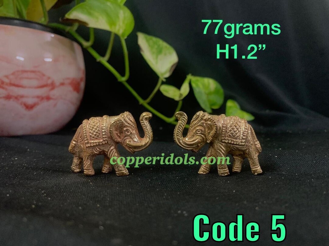 Prasiddh Copper Idols Presents Copper Idols of Elephant Pair - Etsy