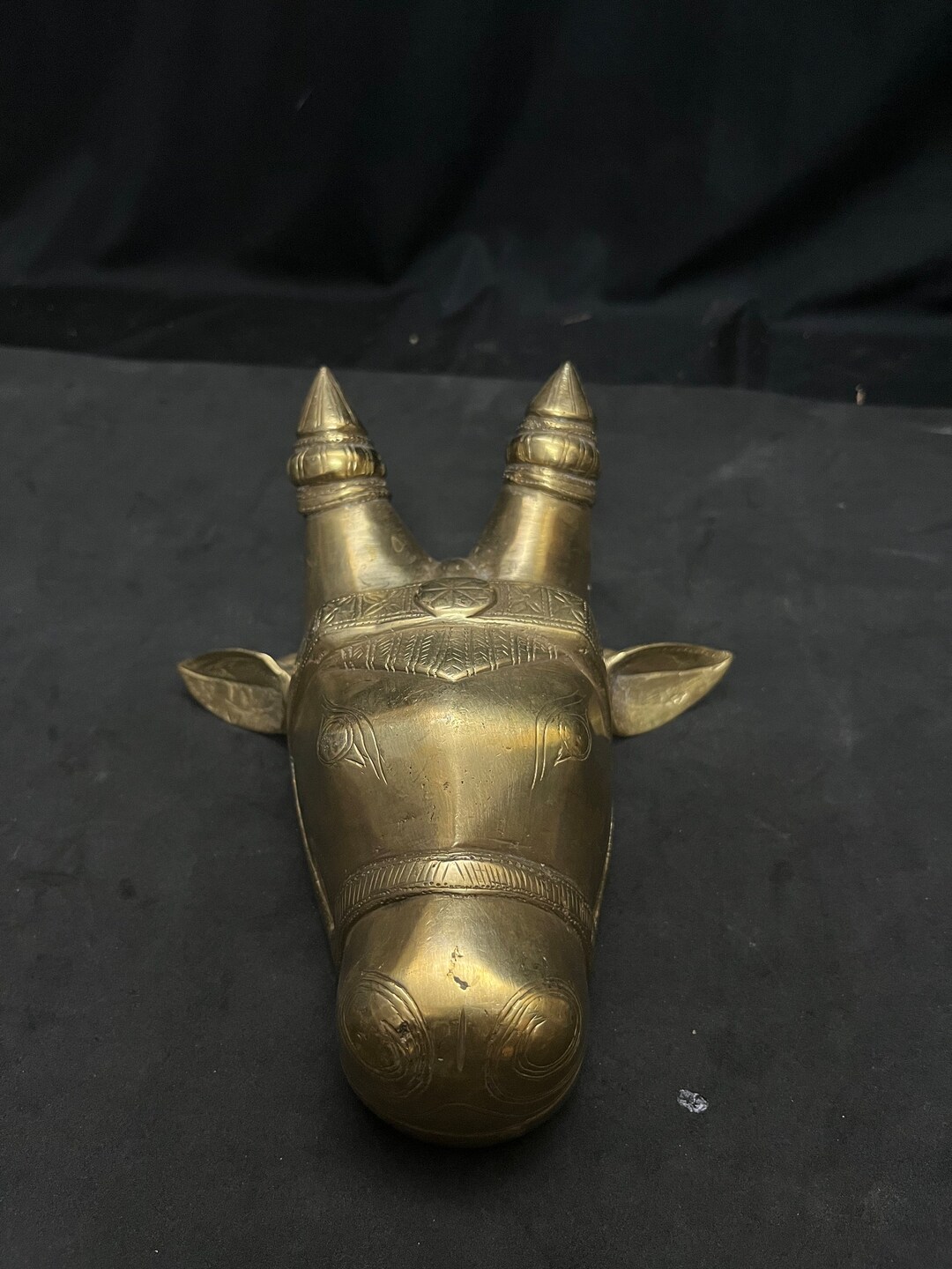 Vintage Bronze Cast Nandi Mask From Karnataka - Etsy