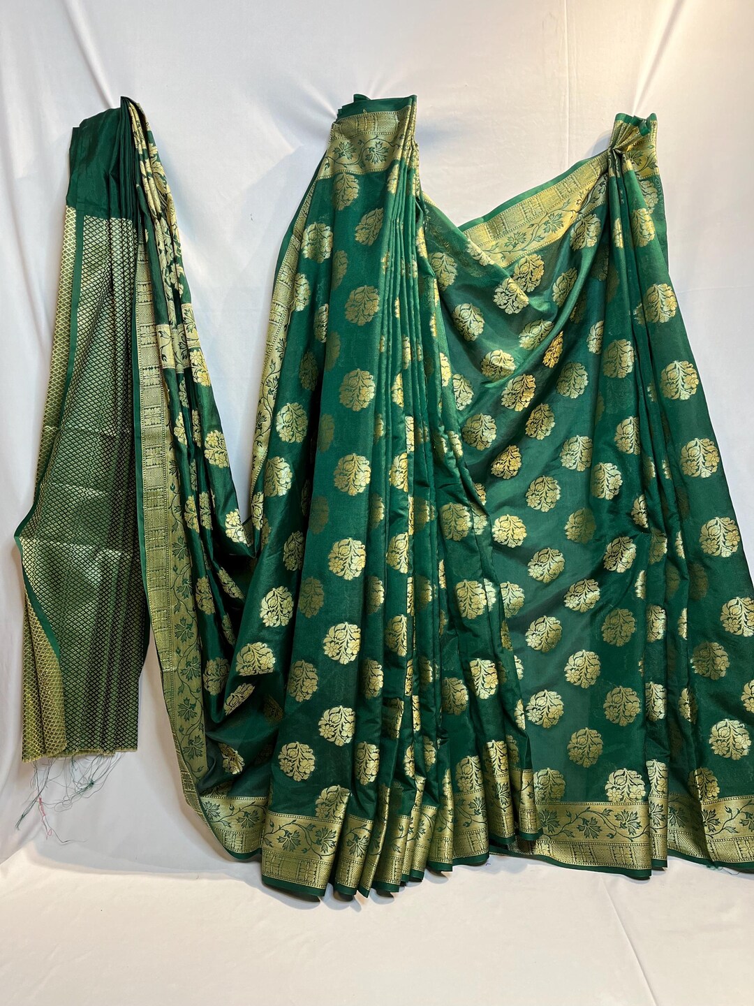 A Beautiful Handmade Semi Katan Silk Banarasi Saree - Etsy