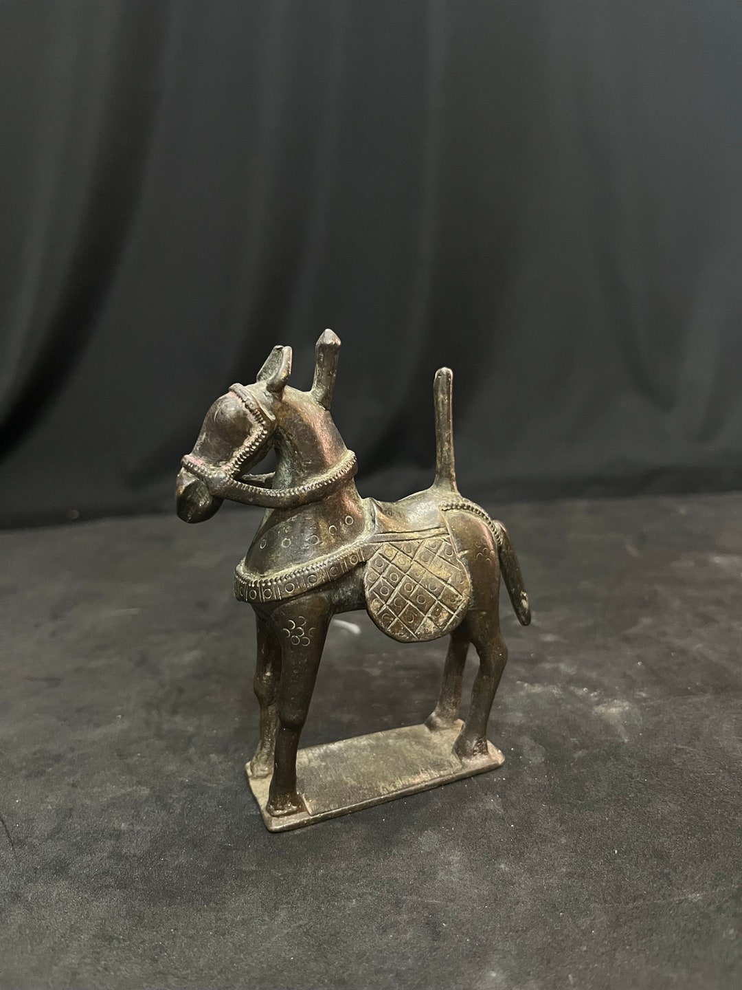 Vintage Bronze Cast Horse Figurine From Deccan India - Etsy