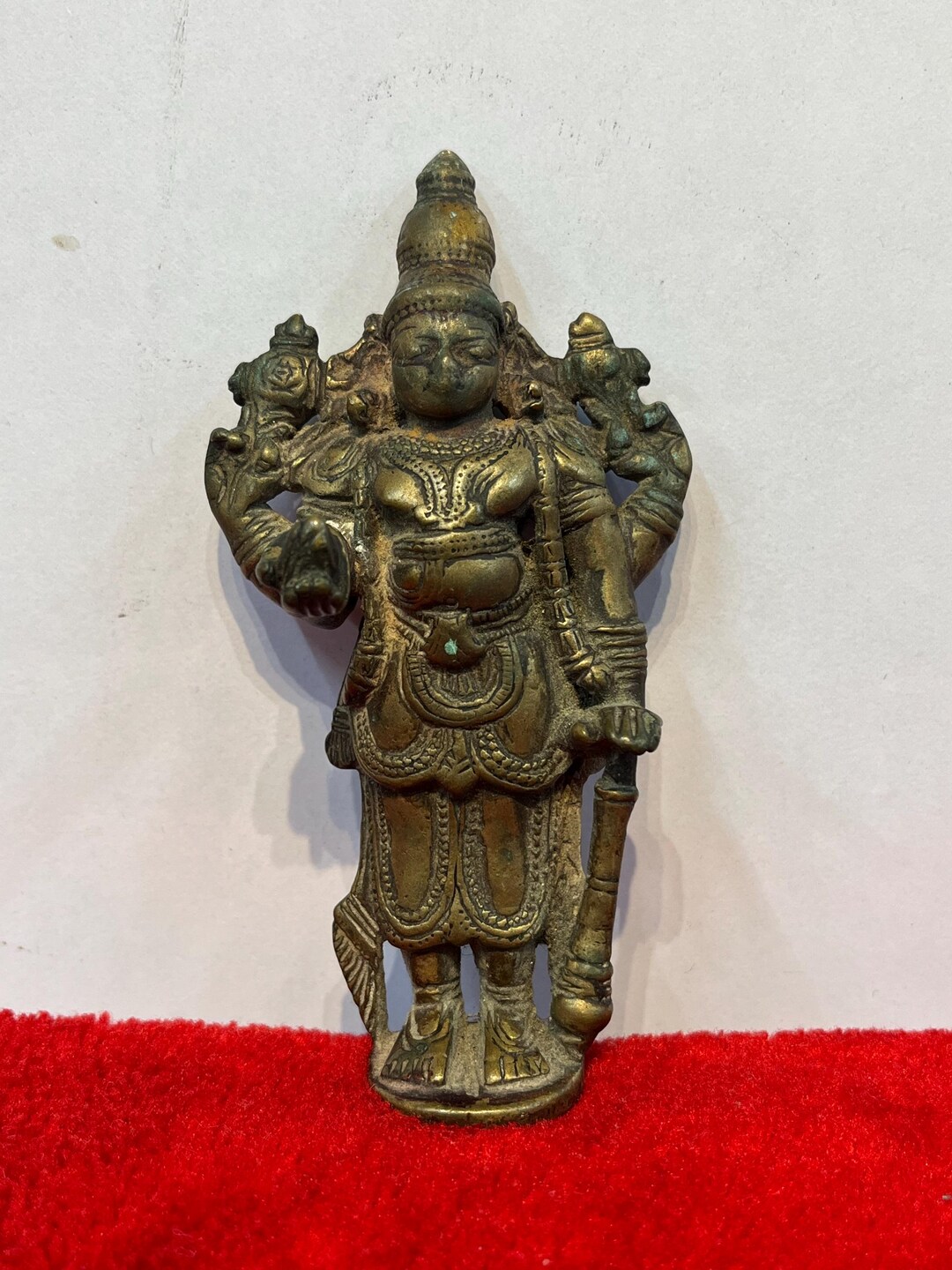 Lord Vishnu - Vintage Bronze Cast Vishnu Moorthy Idol - Etsy
