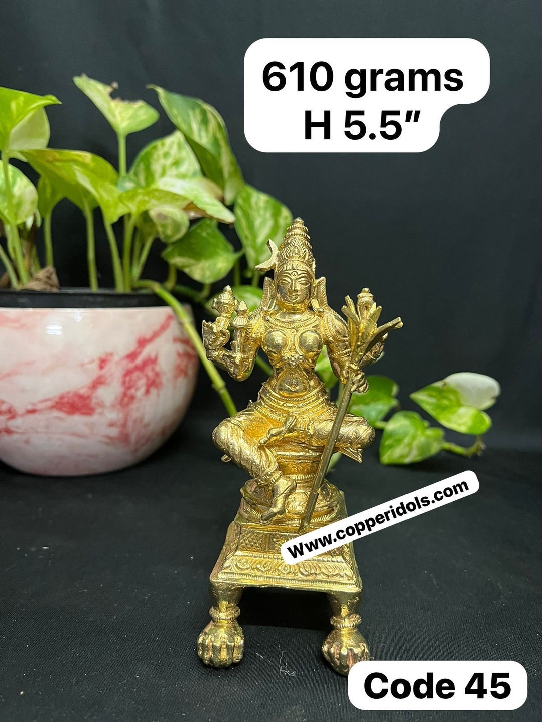 Prasiddh Copper Idol Present Panchaloha Idol of Rajarajeshwari Devi ...