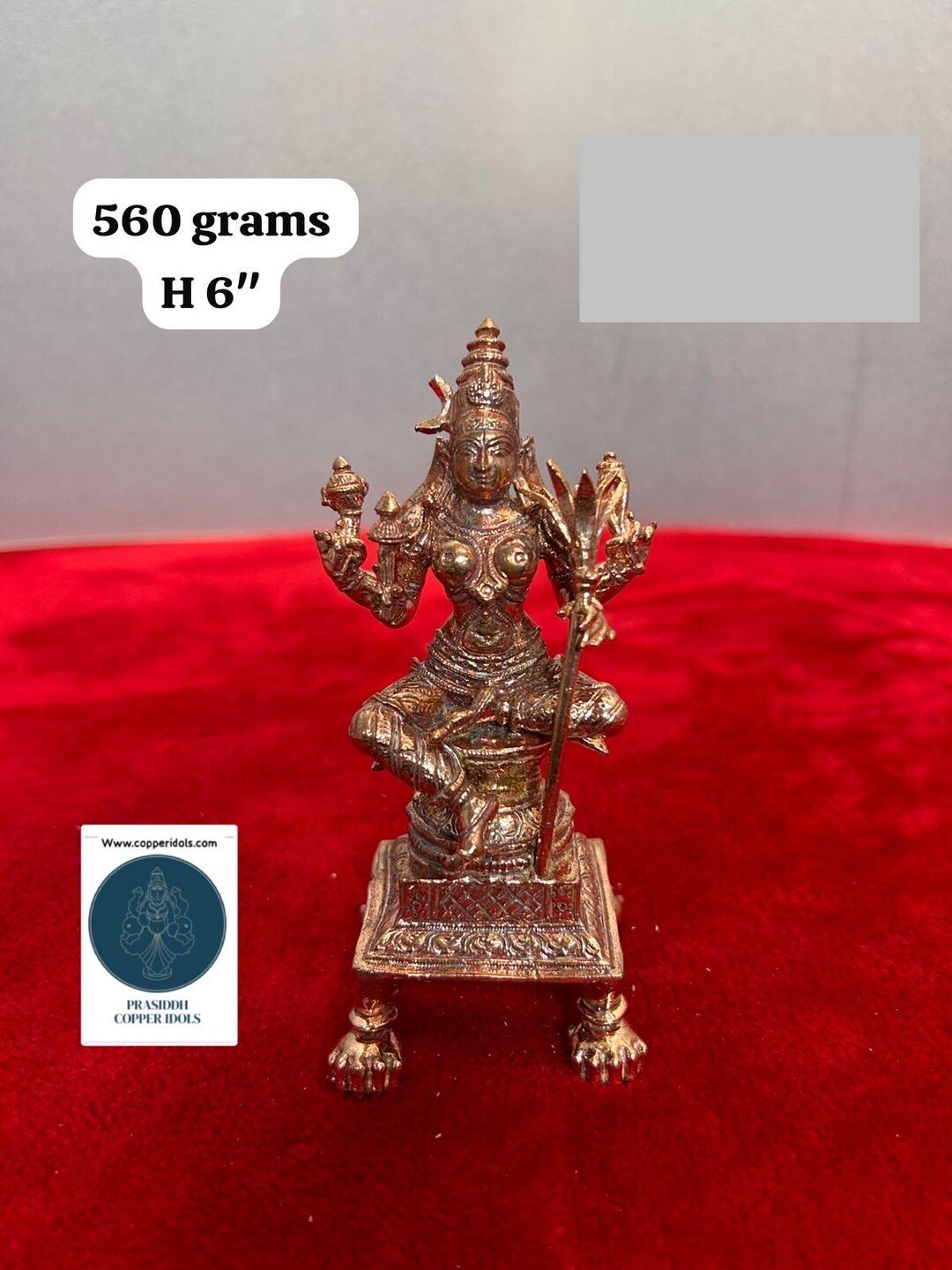 Prasiddh Copper Idols Presents Copper Idol of Lalitha Devi Idol - Etsy
