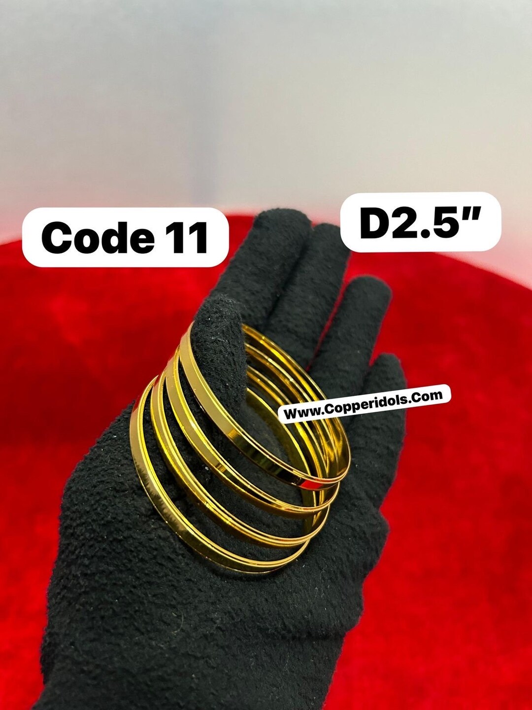 Prasiddh Copper Idols Presents Panchaloha Made Gold Polished Bangles ...