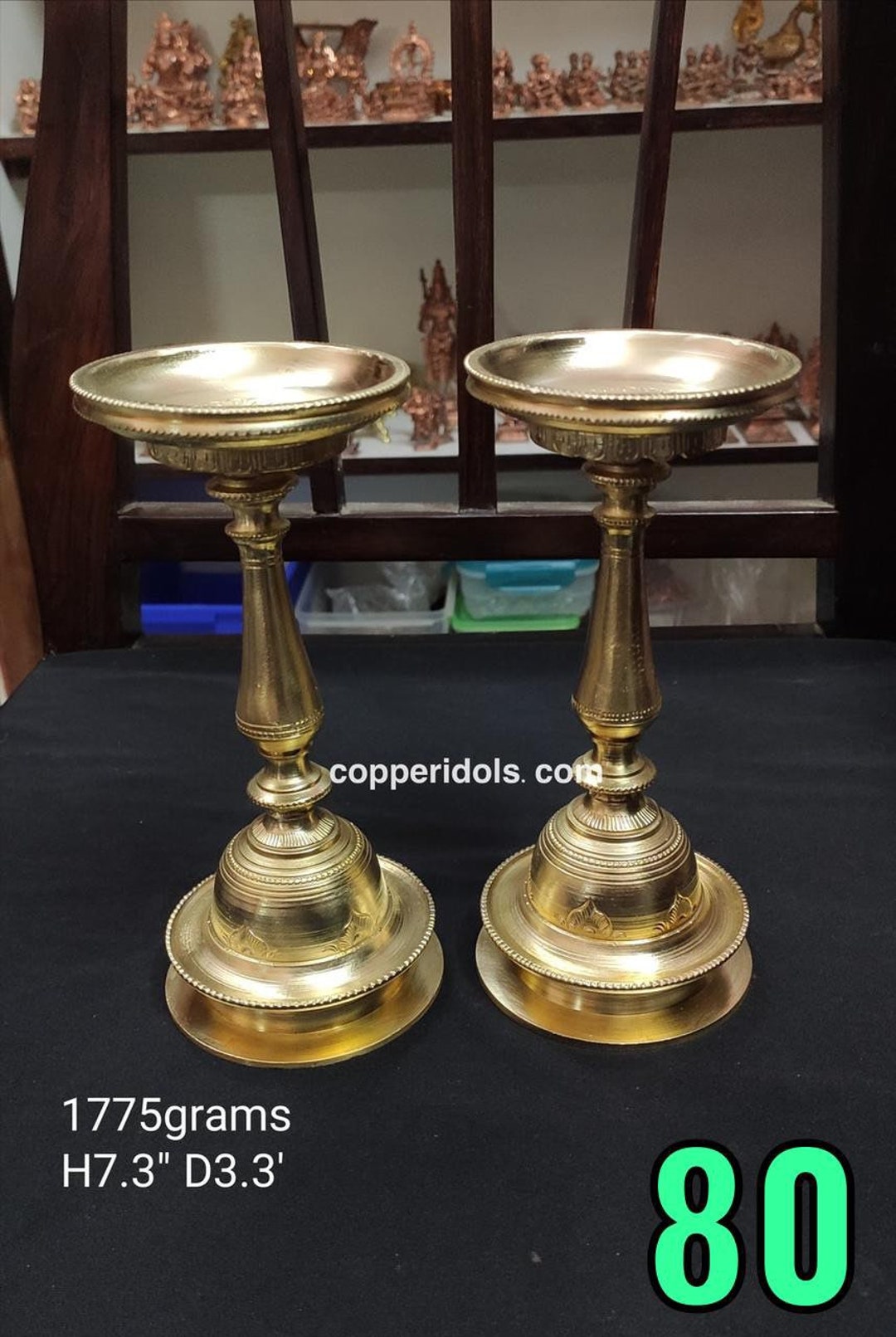 Prasiddh Copper Idols Present Panchaloha Deepam Pair - Etsy