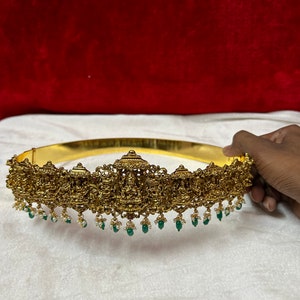 Panchaloha Made Gold Polished Ashtalakshmi Engraved Hip Belt/ Grand ...