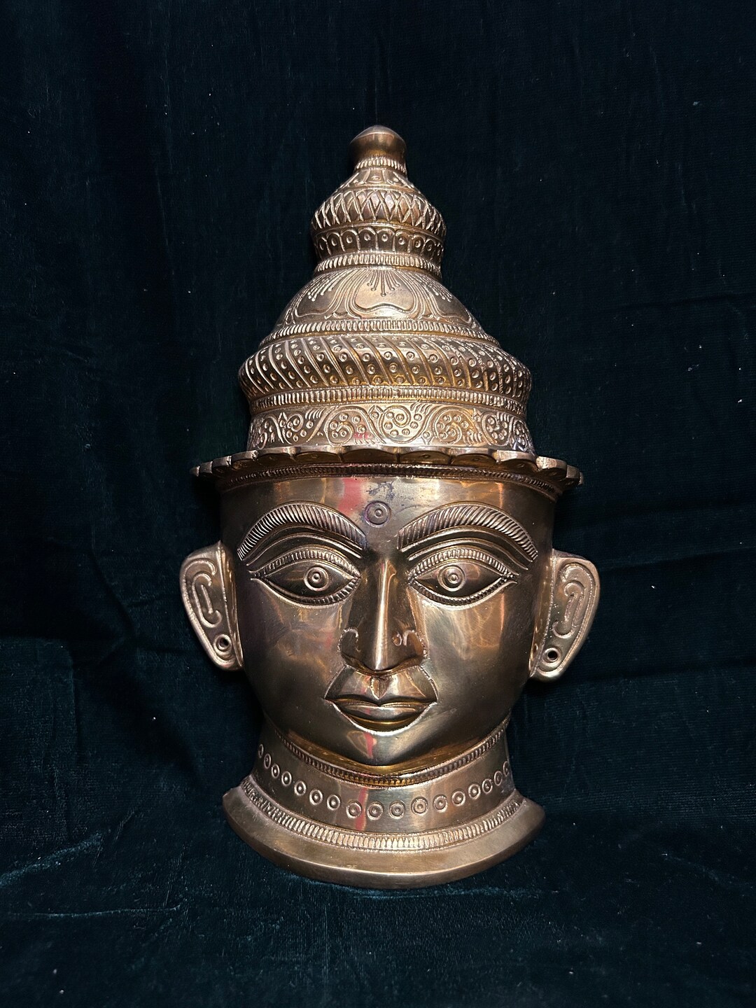 Brass Cast Devi Mask - Etsy