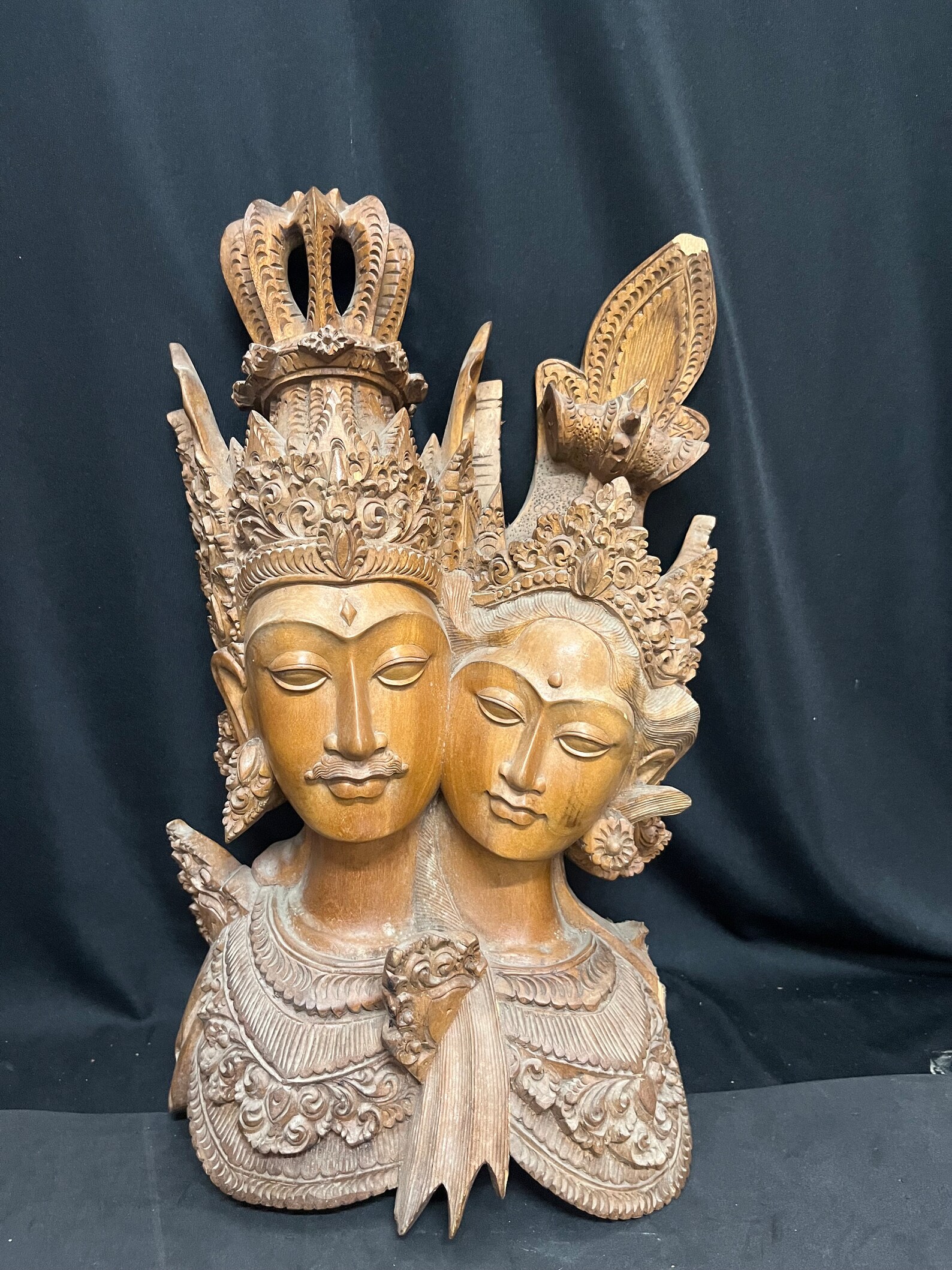 Vintage Wooden Shiva Parvati in Different Art Form Influenced - Etsy