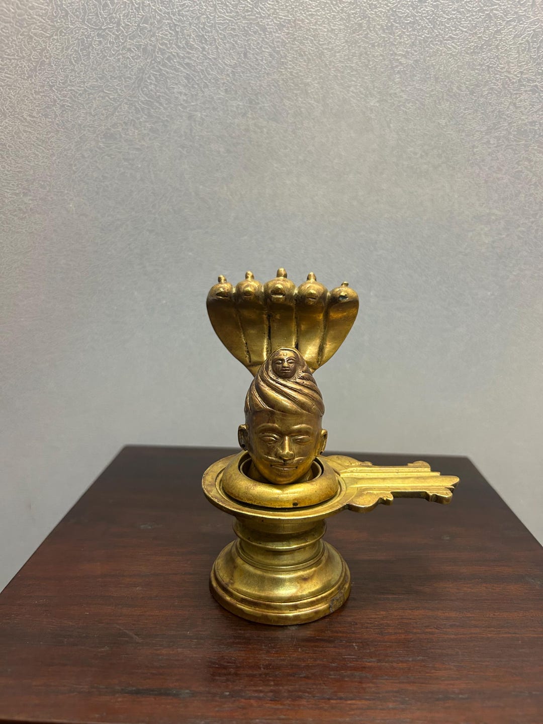 Vintage Bronze Cast Mukhalinga Shiva Linga Set - Etsy