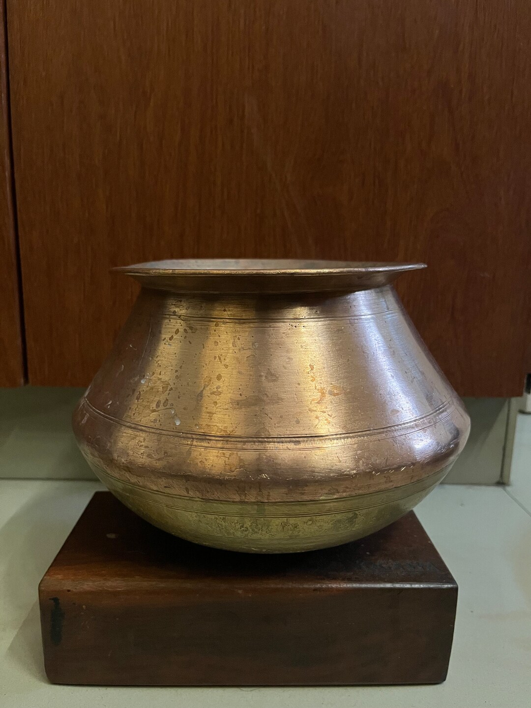 Vintage Ganga Jamuna Copper Brass Made Rice Cooking Pot - Etsy