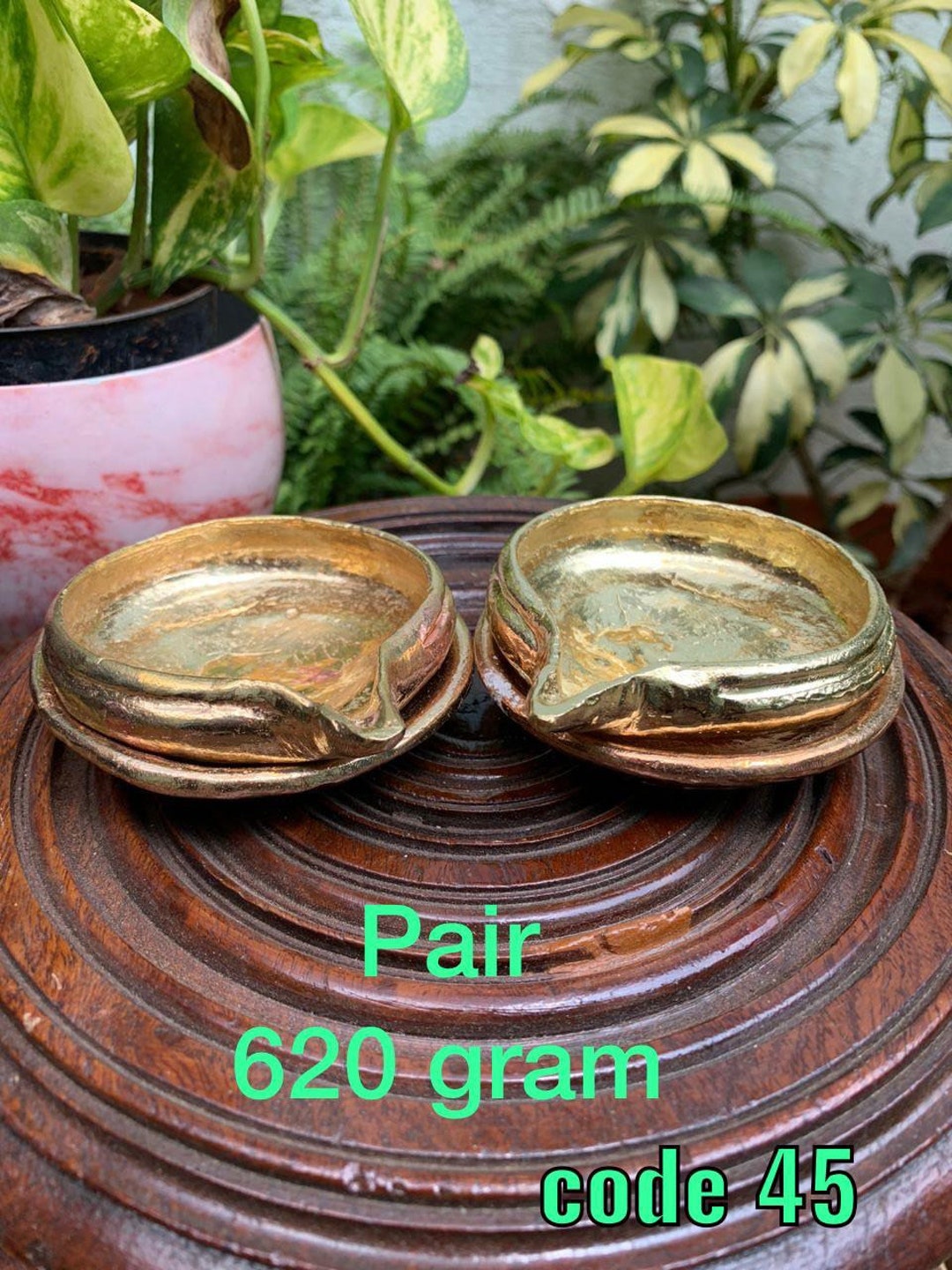 Prasiddh Copper Idols Present Panchaloha Lamp Deepam ( Pair) Hanate ...