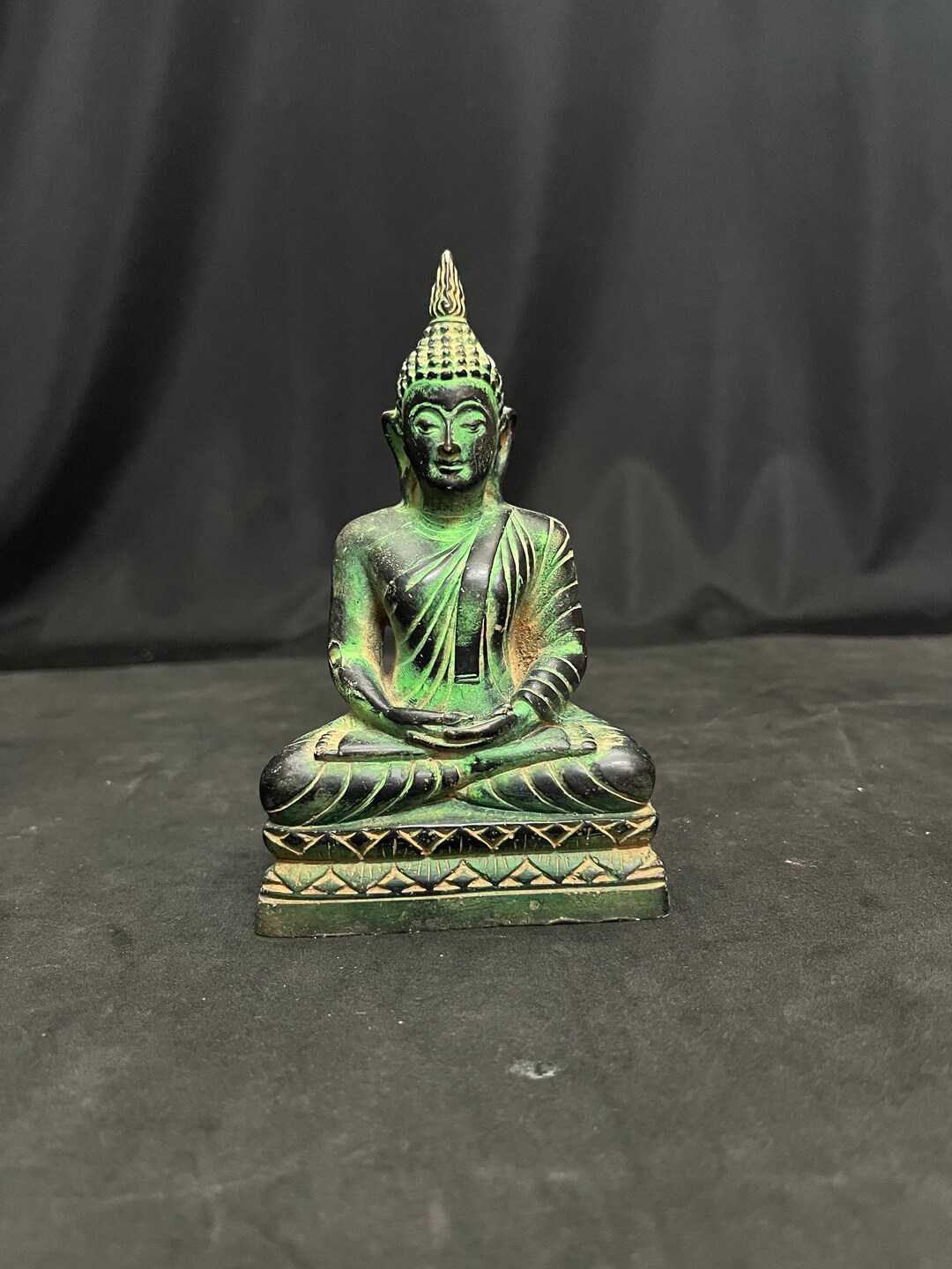 Vintage Wooden Powder Made Buddha Figurine - Etsy