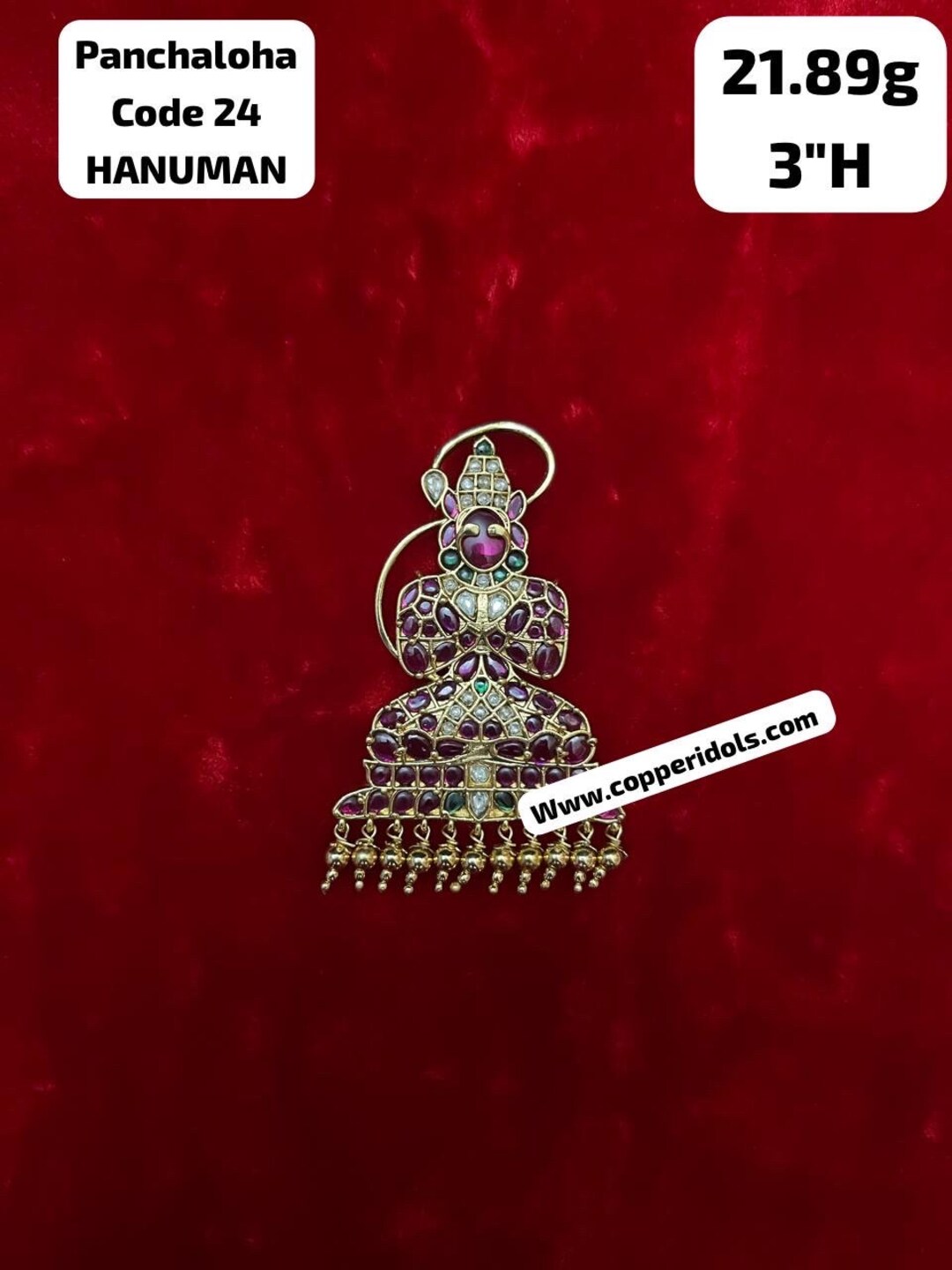 Panchaloha Made Gold Plated Padakam of Anjaneya , Hanuman / Pendent - Etsy