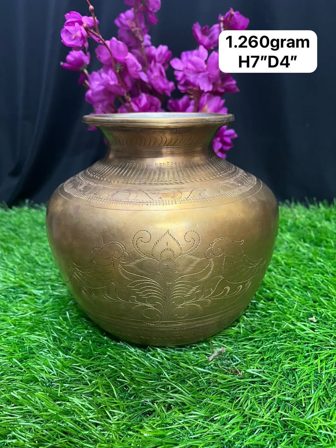 Vintage Brass Cast Kalasa Pot - Etsy